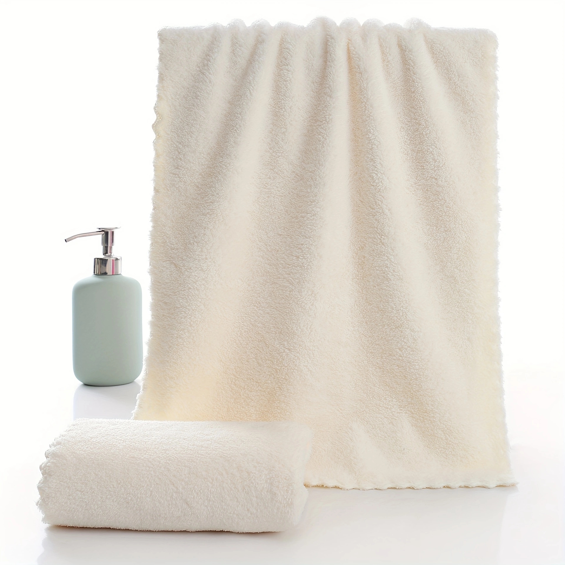 1PC Coral Velvet Towel Plain Color Wash Face Soft Absorbent Towel ...