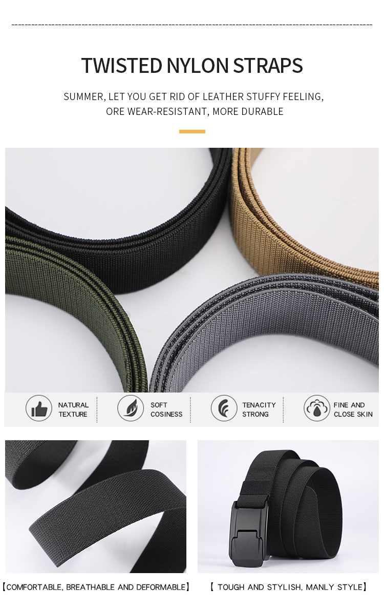 New Stretch Belt For Men And Women Quick Release Buckle Strong Real ...