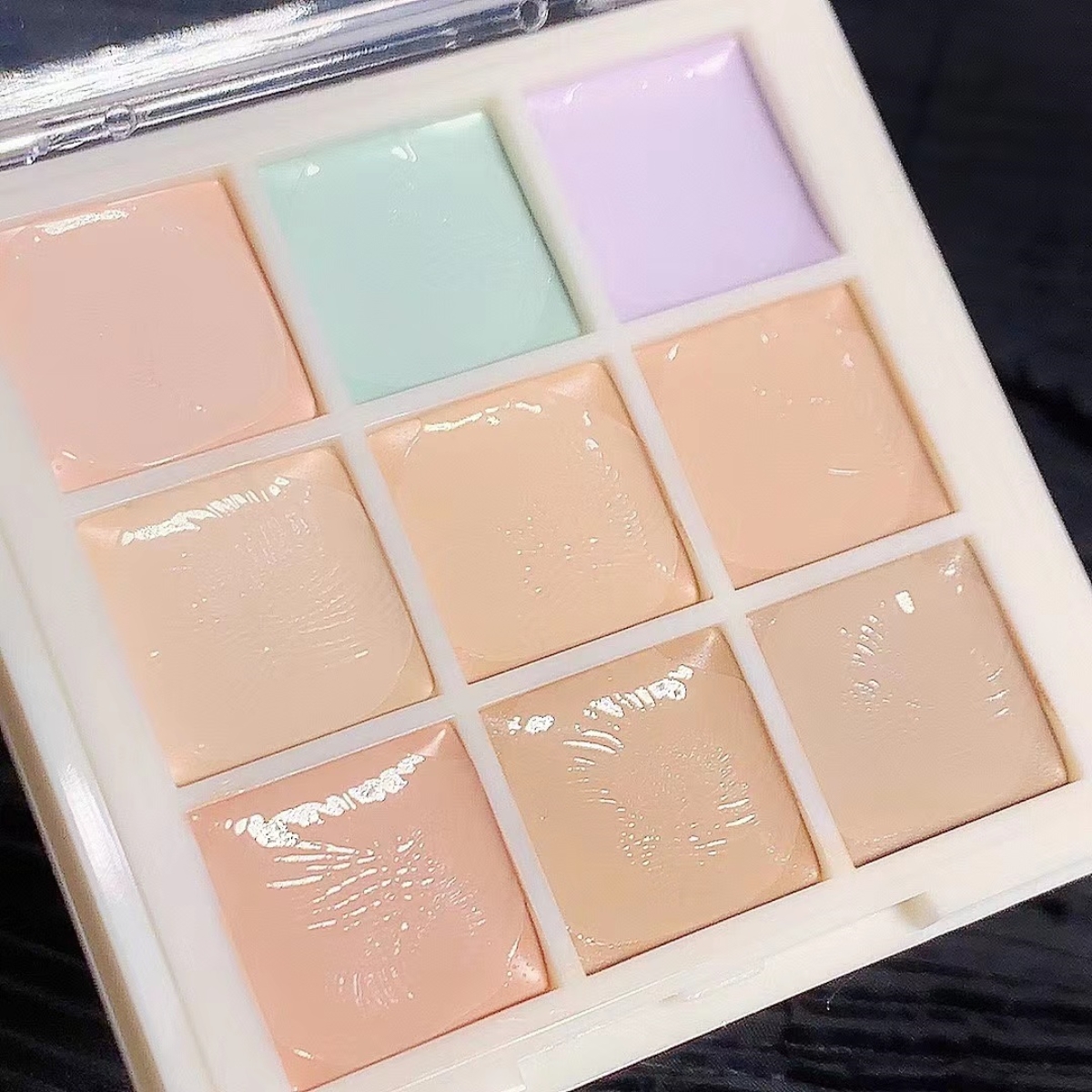 9 Colors Concealer Palette Covers Acne Marks Dark Circles Tear Trough ...