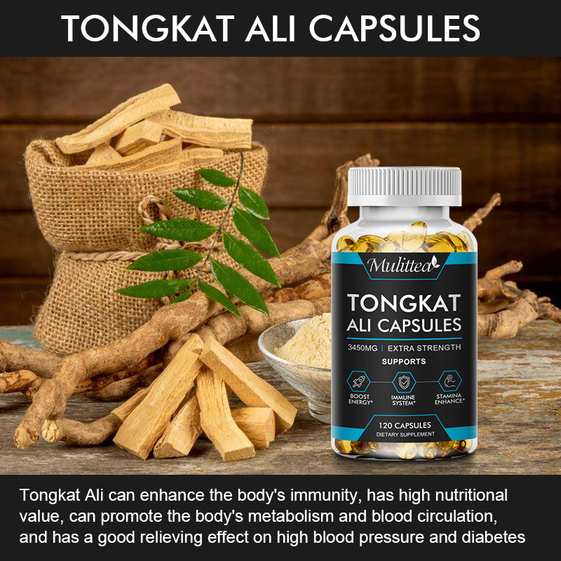 Mulittea Tongkat Ali Capsules 3450MG Increase Performance, Support Lean Muscle Growth, Natural ...
