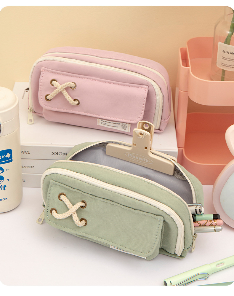 Cute Pencil Case Kawaii Pencil Case 3 Layers Large Capacity Simple ...