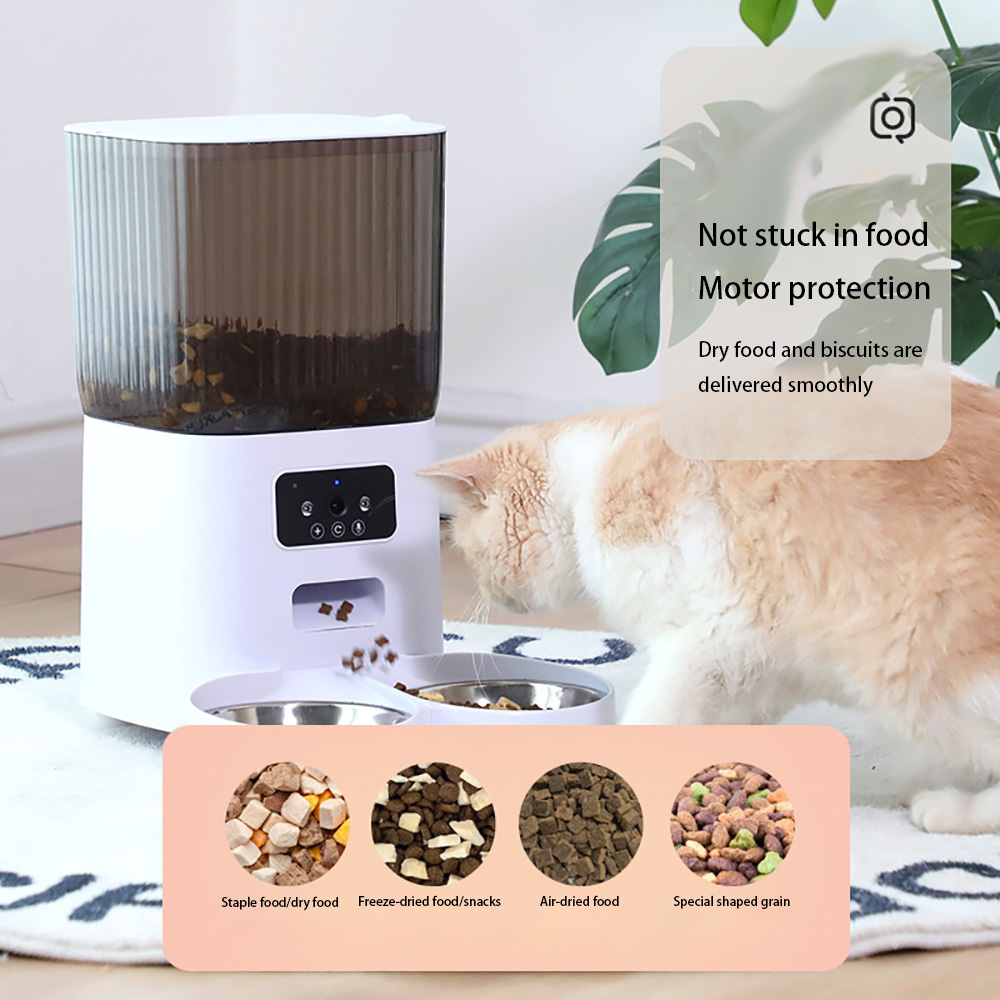 5L automatic cat feeder with camera, voice, video, timer, quantitative ...