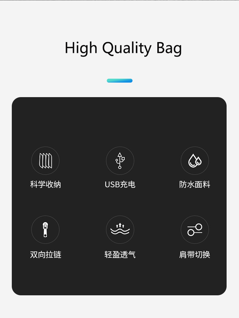 Resilver Men Sling Bags Korean Chest Bag Travel Shoulder Bagpack with ...