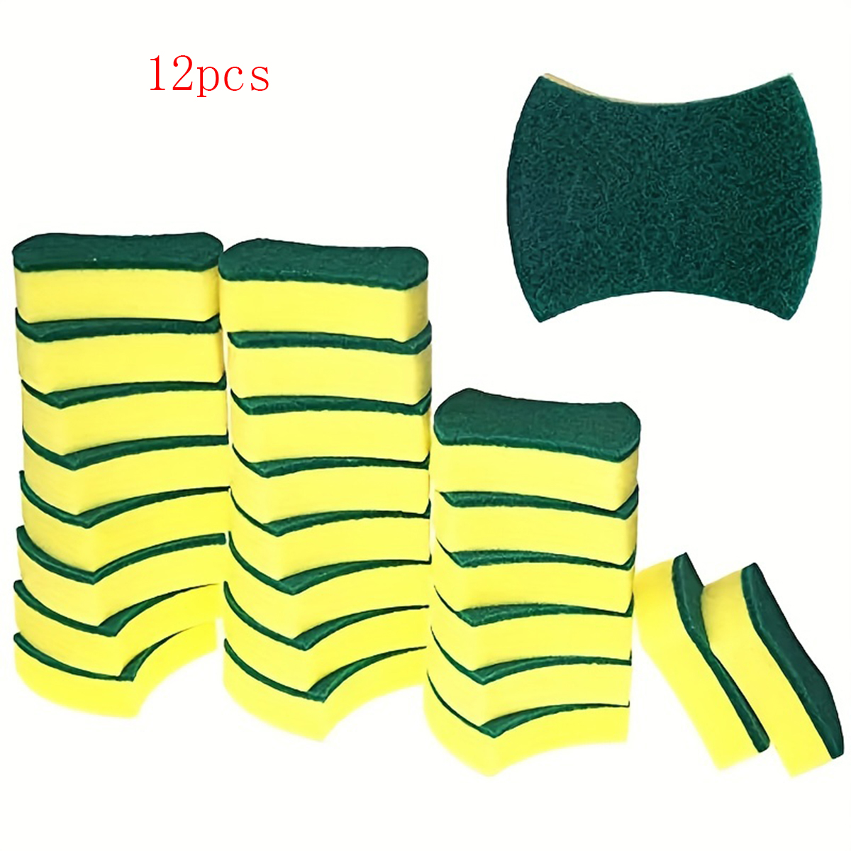 12 Kitchen Cleaning Sponges Dishwashing Sponge Nano Sponge Wipe Magic ...