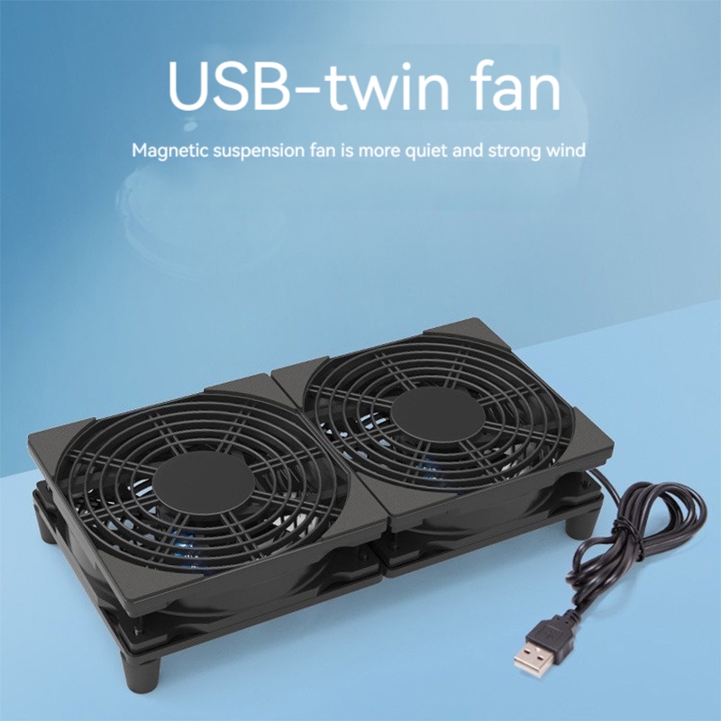 1200RPM USB Router Fan Wifi Modem Cooling Rack Router Cool 120CM Wire ...