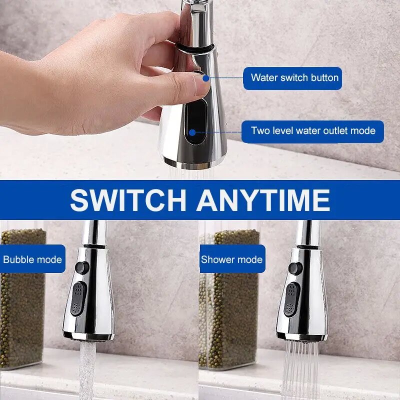 1pc Faucet Extender Metal alloy,Two Speed Mode Spout Spout Anti-splash ...