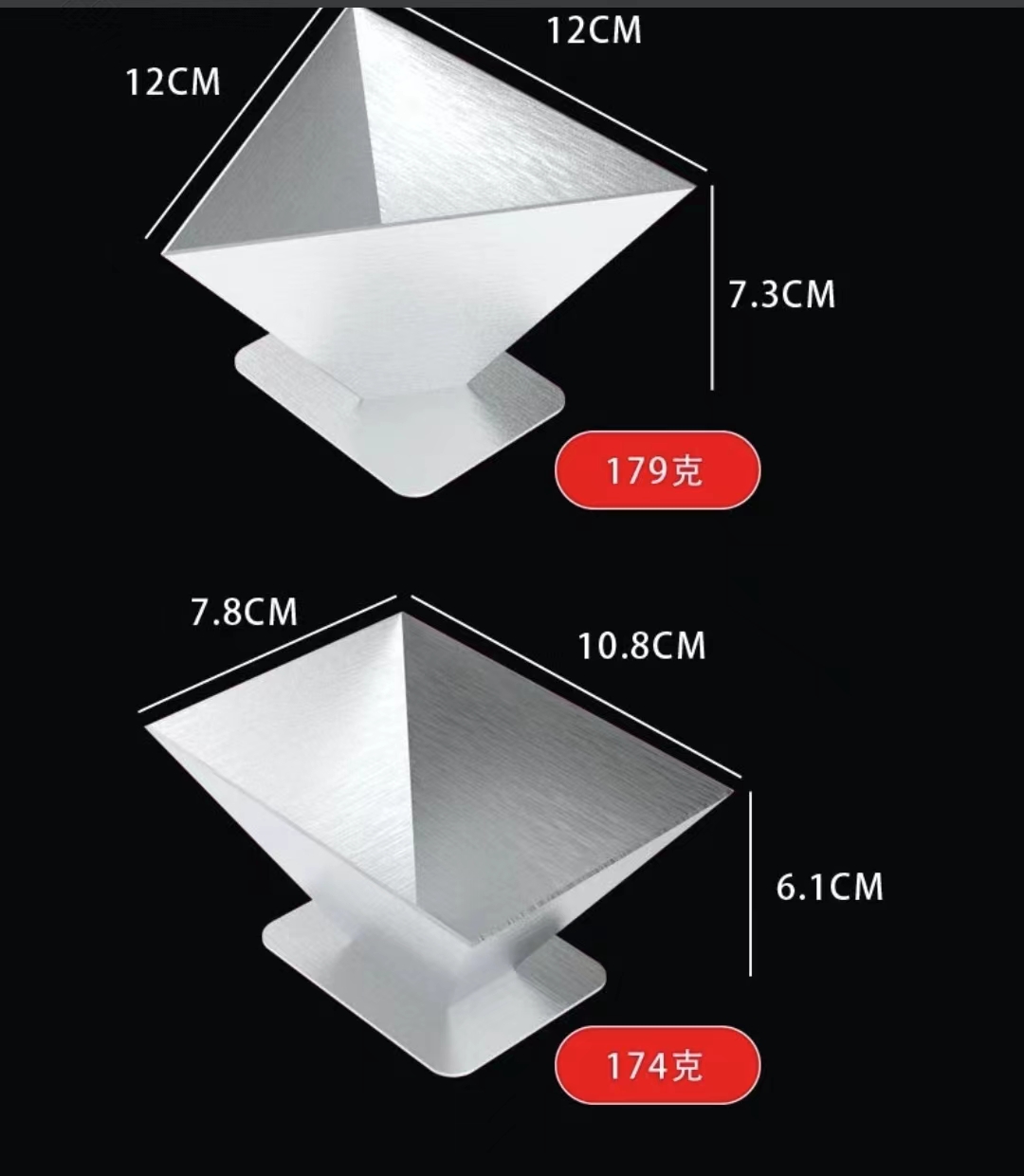 Chinese Food DIY Baking Triangular 304 Stainless Steel Pudding Making ...