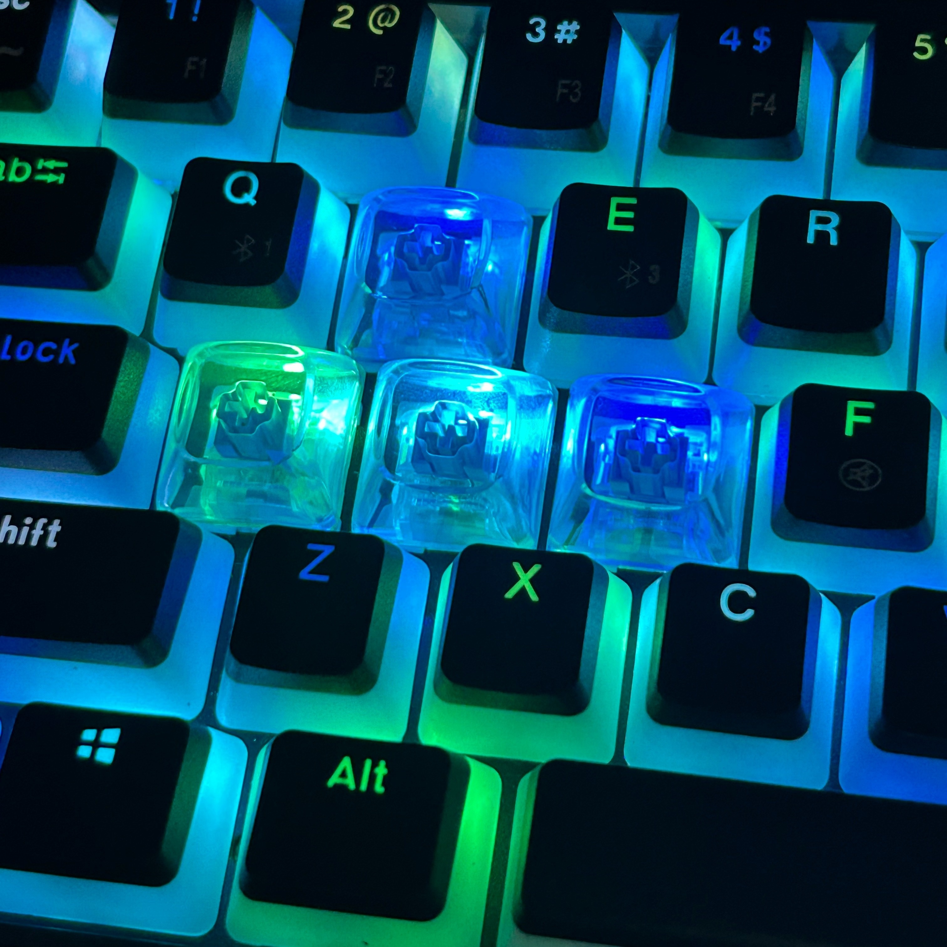 Fully Transparent Mechanical Keyboard Keycaps, Crystal Pc Backlit ...