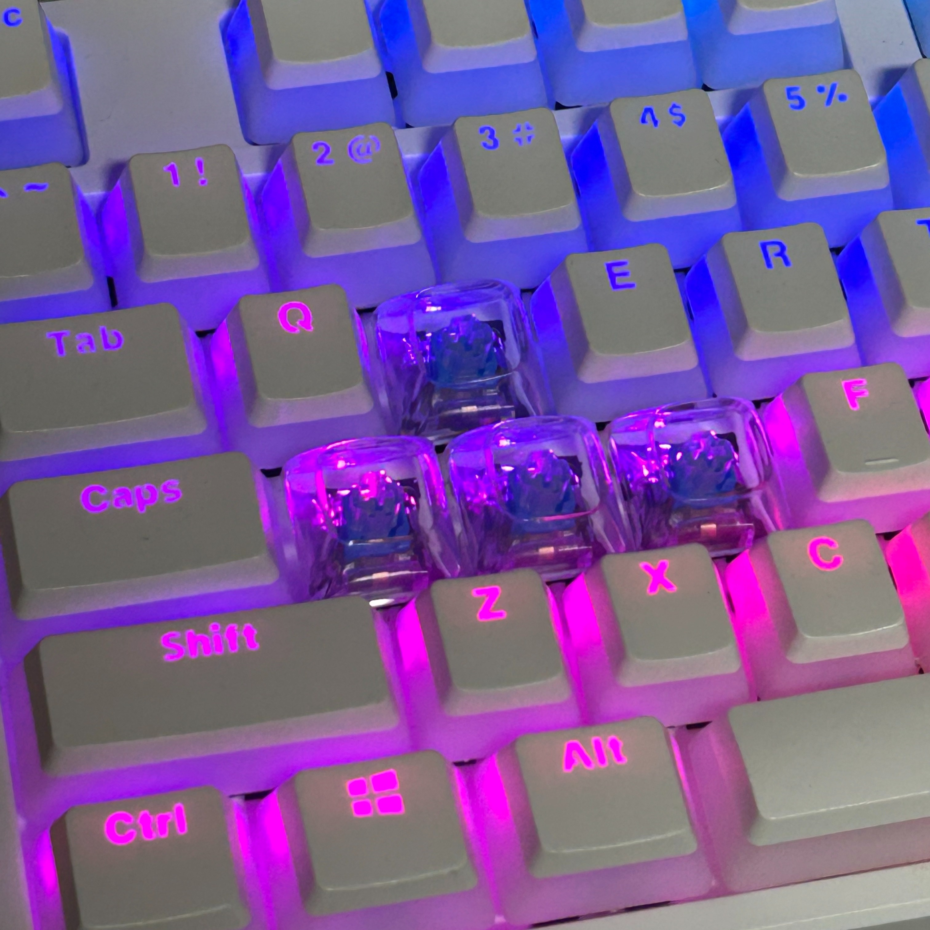 Fully Transparent Mechanical Keyboard Keycaps, Crystal Pc Backlit ...
