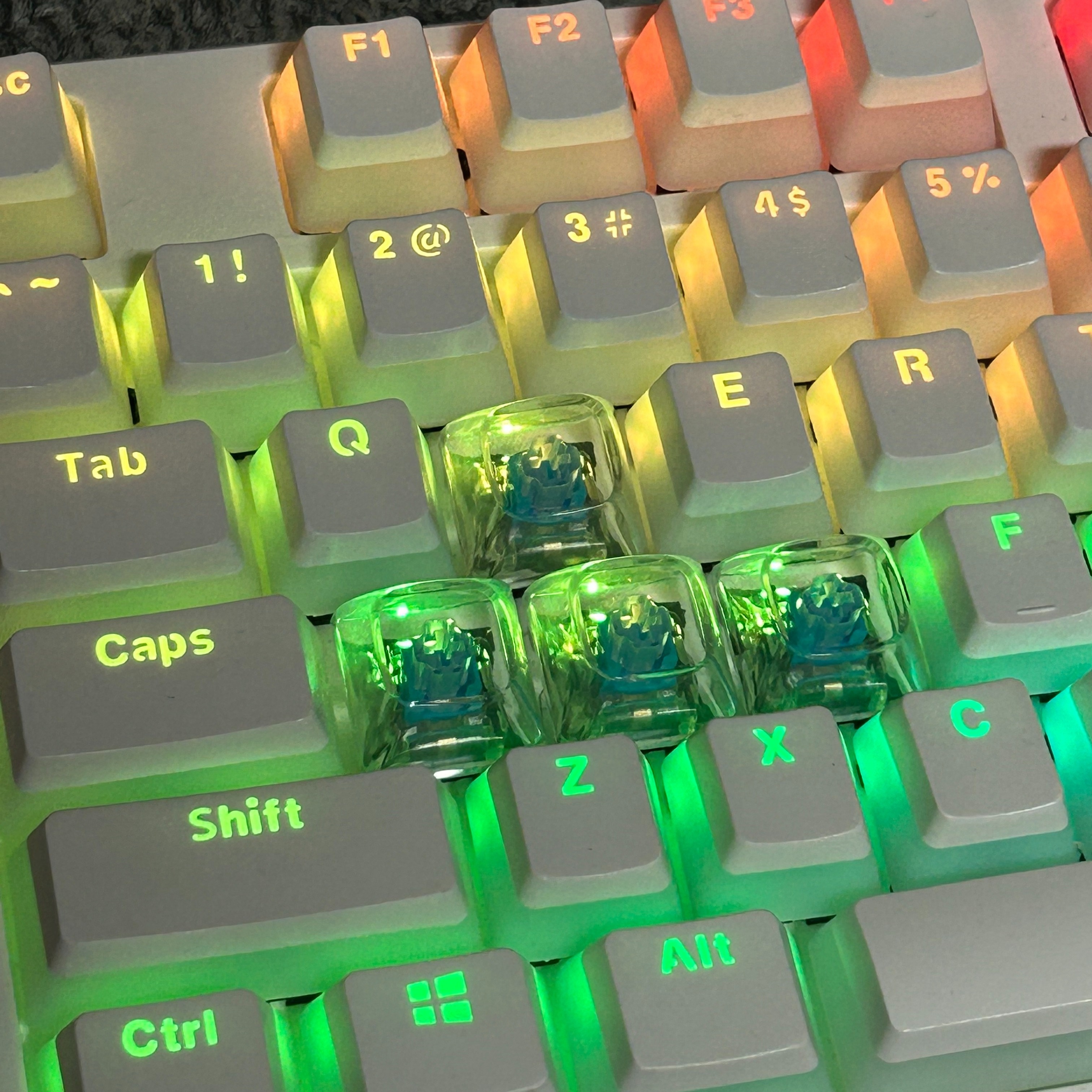 Fully Transparent Mechanical Keyboard Keycaps, Crystal Pc Backlit ...