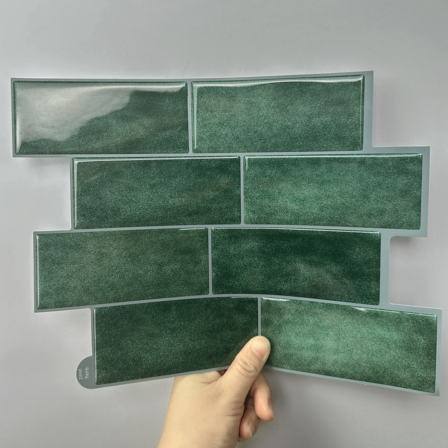3D Green Tile Pattern Imitation Tile Stickers Kitchen And Bathroom ...