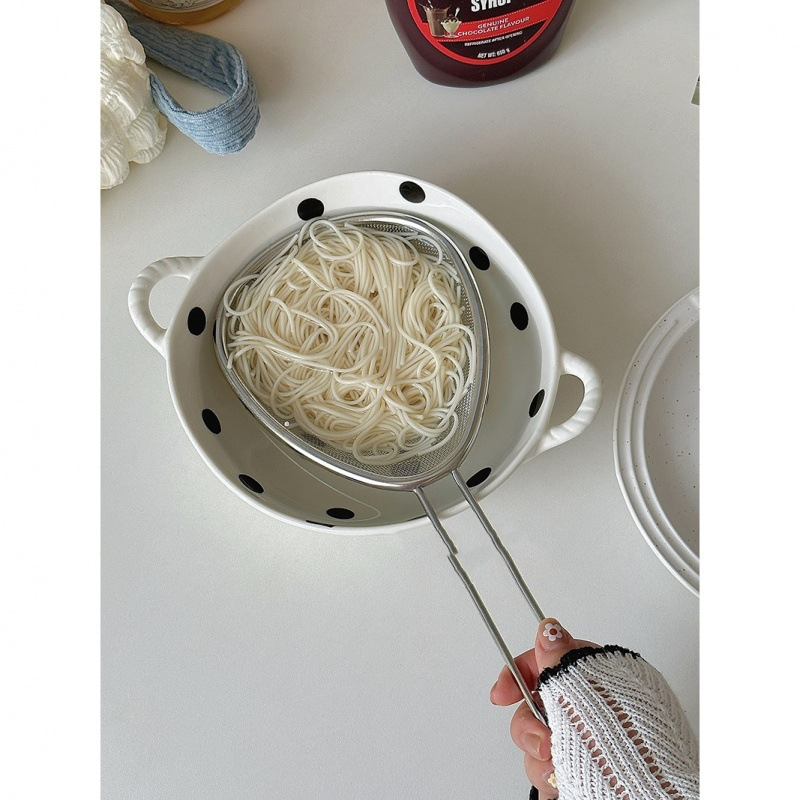 304 Stainless Steel Leaky Spoon Noodles Food Filter Spoon Oil-Frying ...