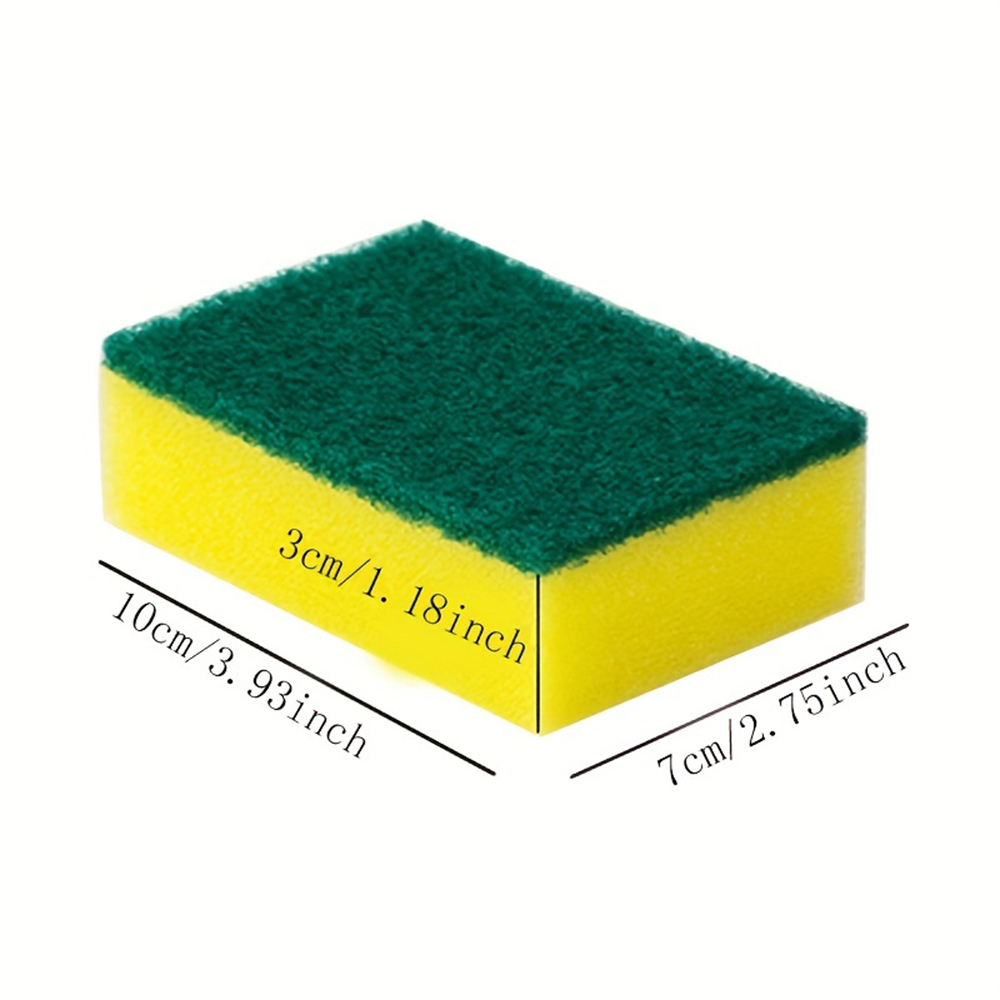 12pcs/double-sided Sponge Wipe Kitchen Cleaning Dishwashing Sponge ...