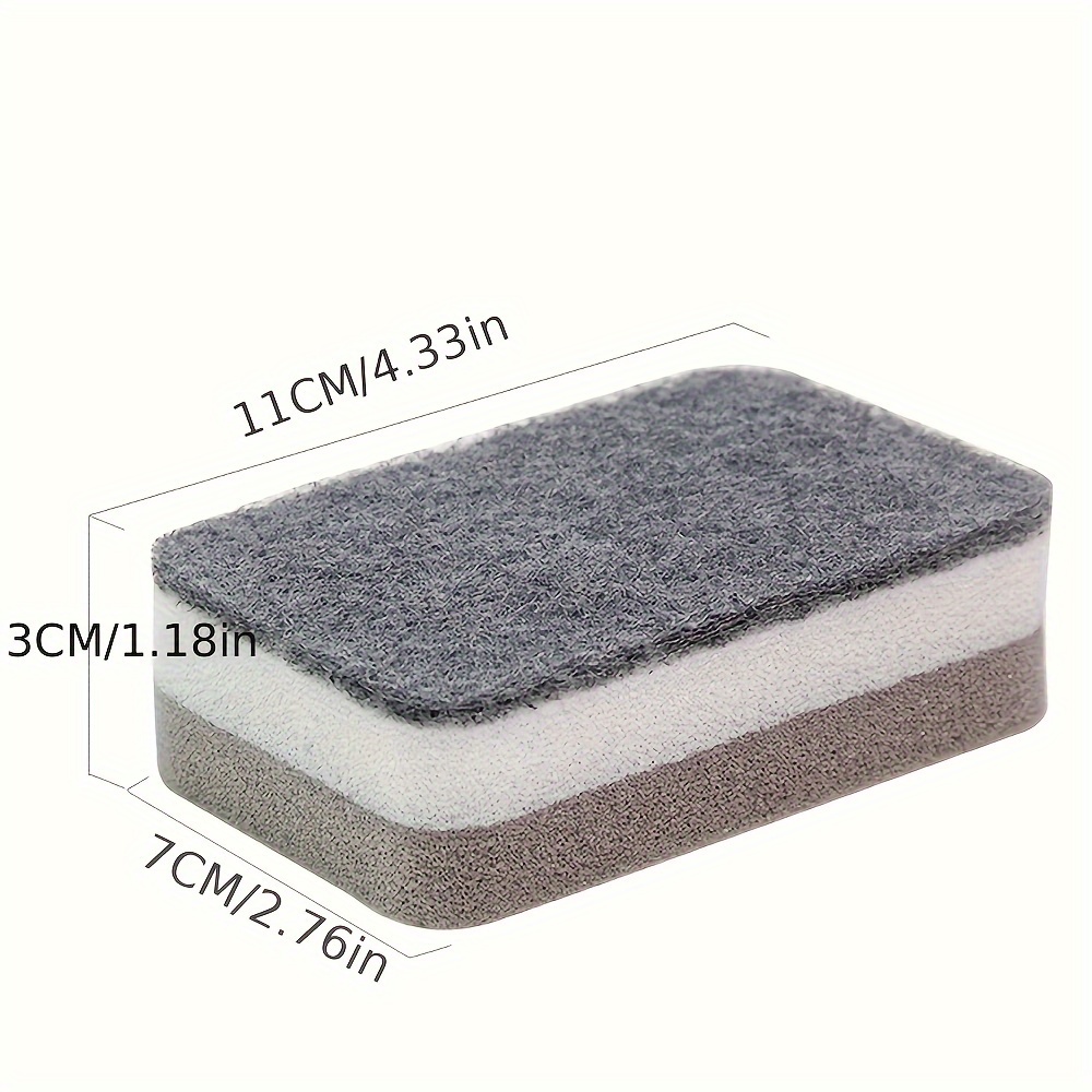 12pcs/double-sided Sponge Wipe Kitchen Cleaning Dishwashing Sponge ...