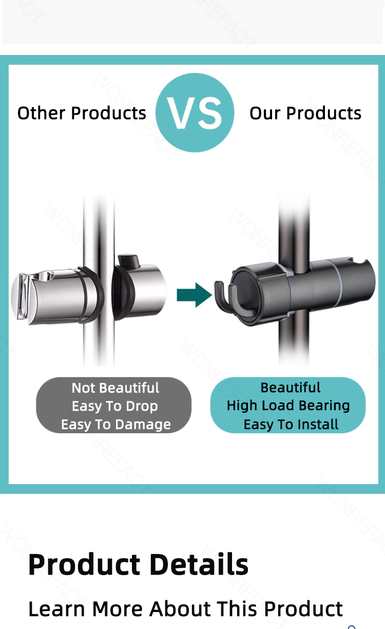 Shower Stand Rail Sliding Bathroom Shower Room Adjustable Shower Head ...
