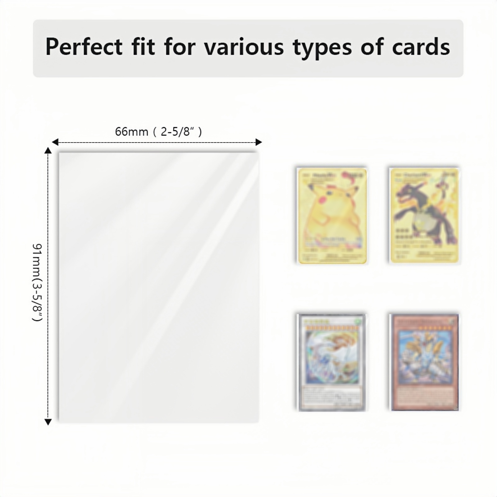 Clear Card Sleeves Compatible with Standard Sized Board Games, MTG ...