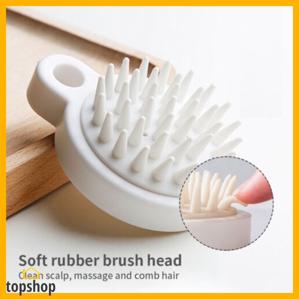 Scalp Massager Shampoo Brush Silicone Head Bath Cleansing Scrub Comb ...