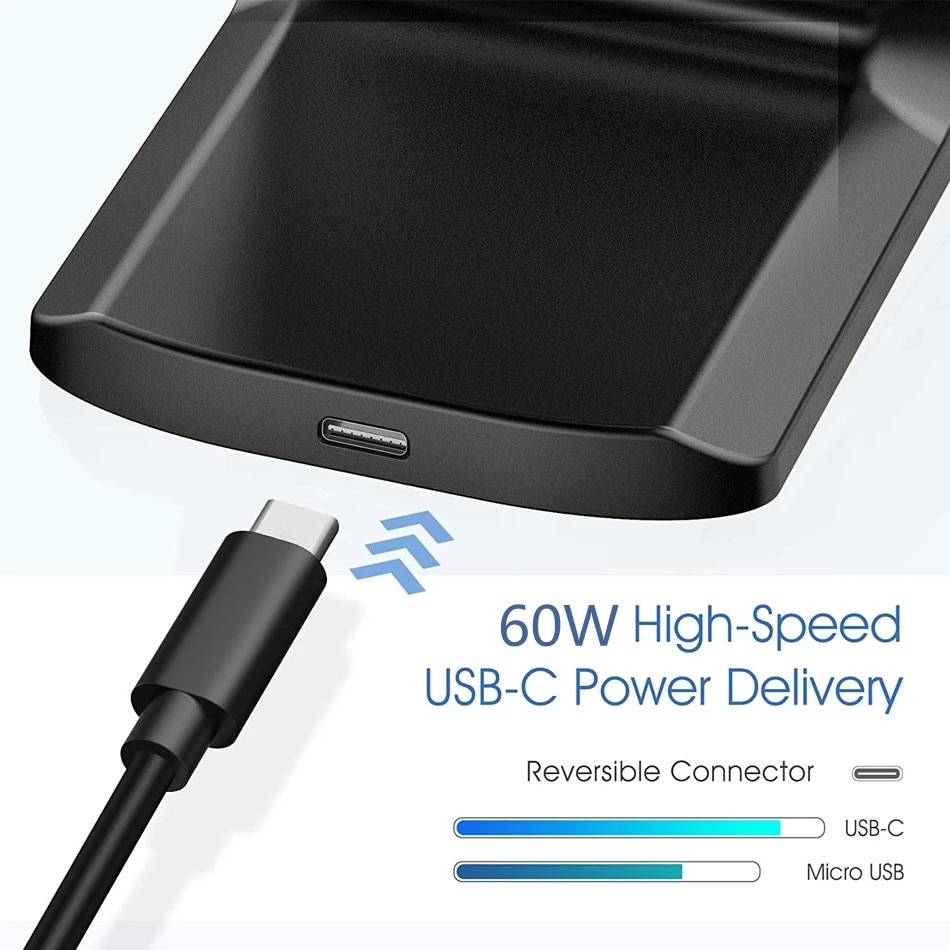 Support 15W/60W Wireless Charger Foldable Fast Charging Station Phone ...