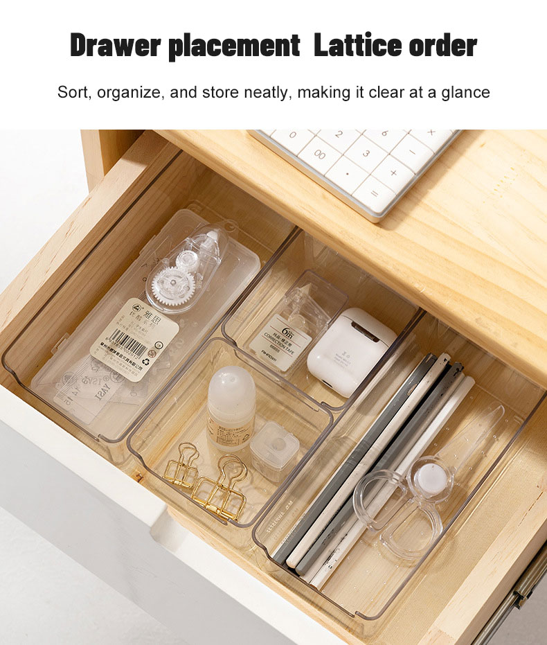 Desktop drawer storage box, separated kitchen tableware and stationery ...