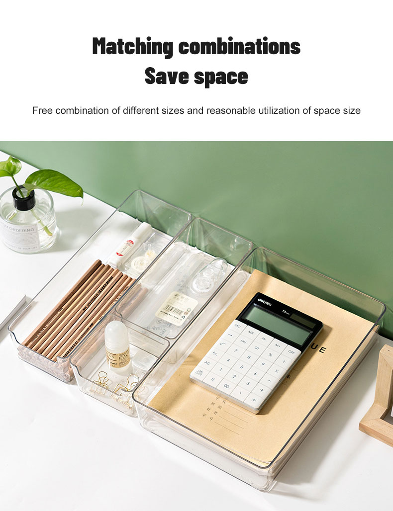 Desktop drawer storage box, separated kitchen tableware and stationery ...