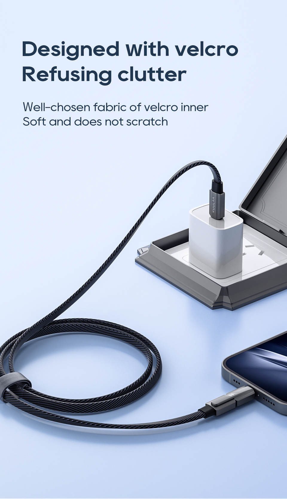 KUULAA USB C-cable three in one USB-C cable 60W USB-C charger cable ...