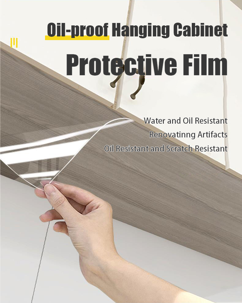 SG STOCK Hanging Cabinet Oil Proof Sticker Wall Cupboard Transparent ...