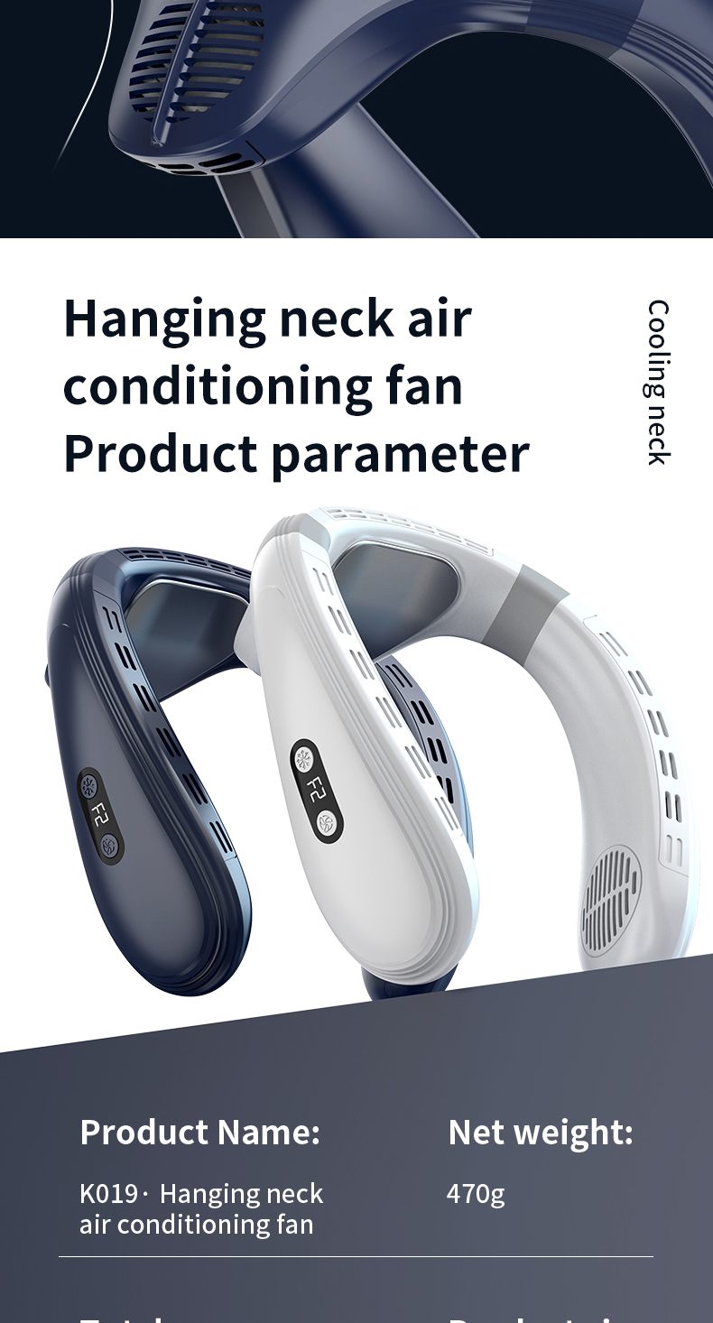 2024 New Neck Fan Hanging Neck Cooling Fan Semiconductor Fan Hanging ...