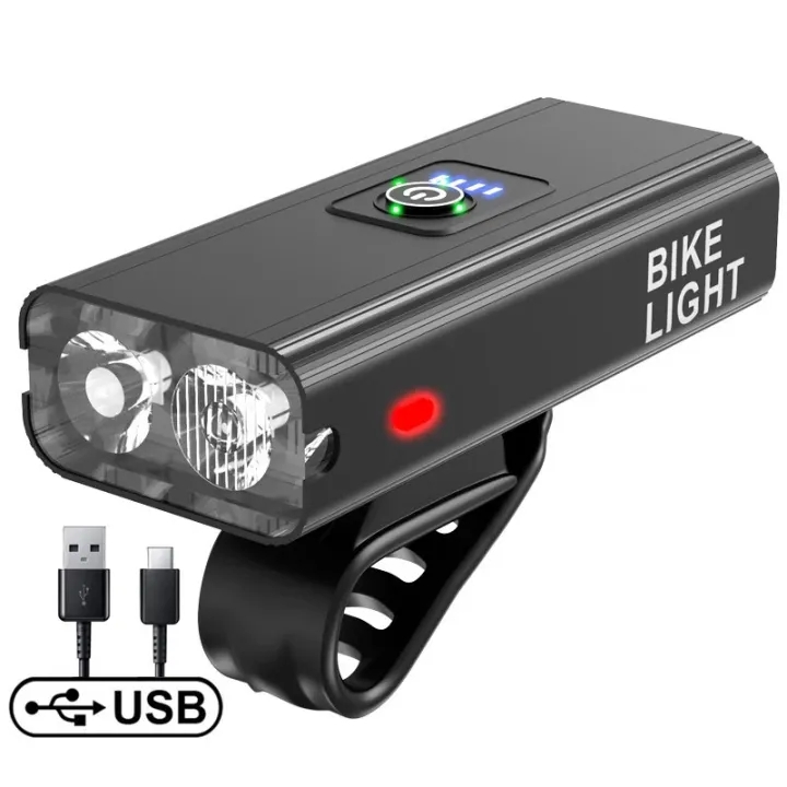 T6 LED Bicycle Light 10W 1200LM 6 Modes USB Rechargeable MTB Bike Front ...