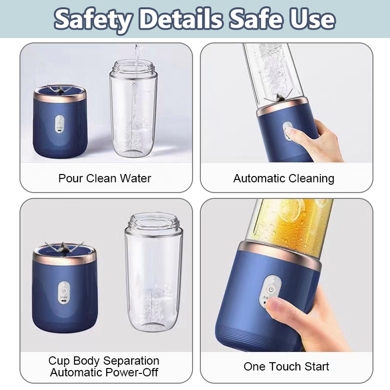 Double Cup Multifunction Usb Fruit Mixers Juicers Portable Electric ...