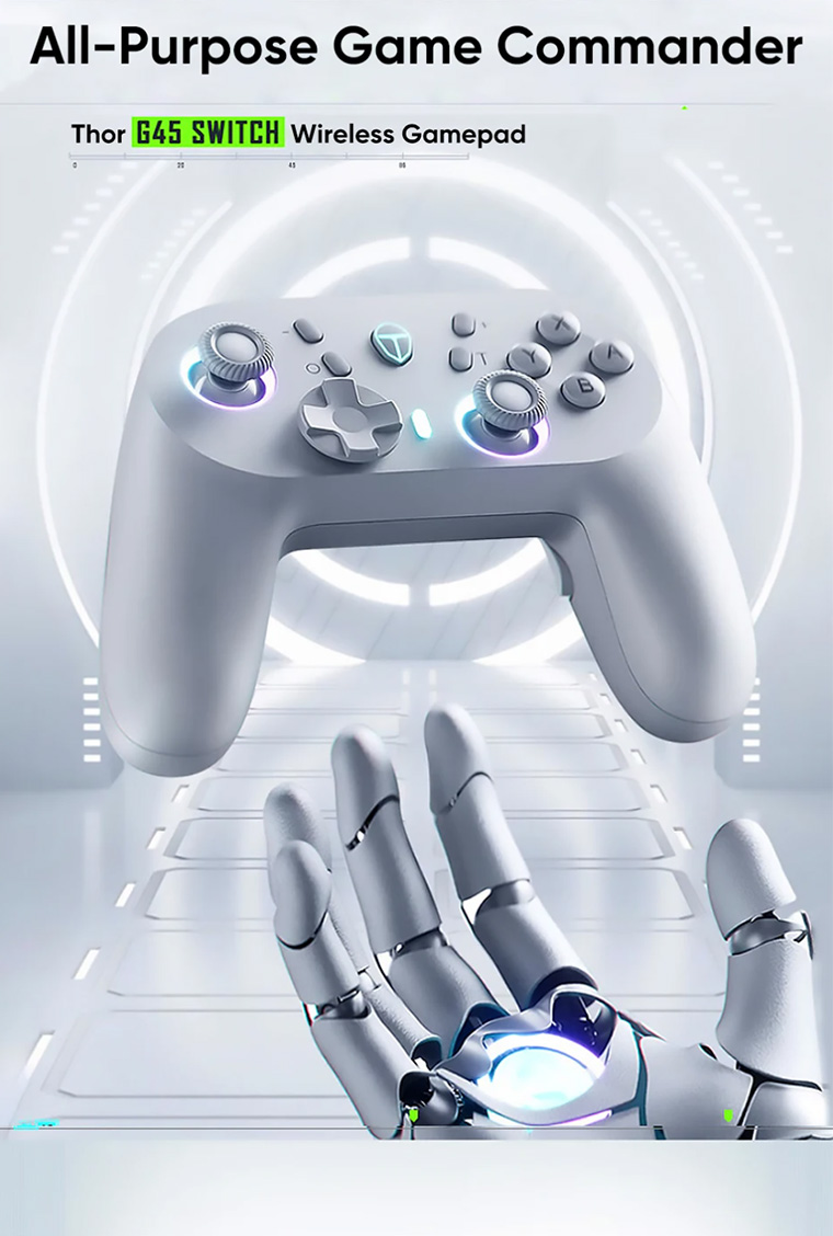 Thunderobot G45 GamePad Wireless , three mode game controller, Hall ...