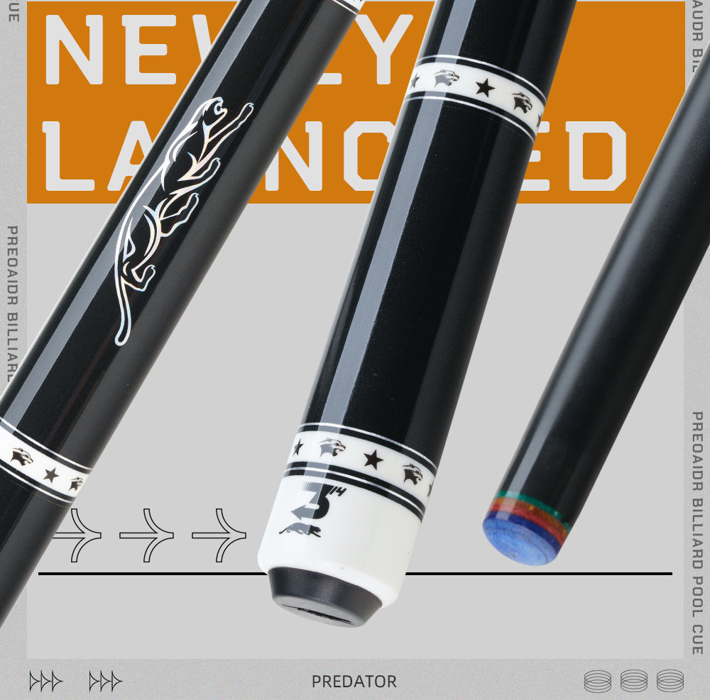 Billiard Cue PREOAIDR 3142 Pool Cue Carbon Maple Shaft Black Technology ...