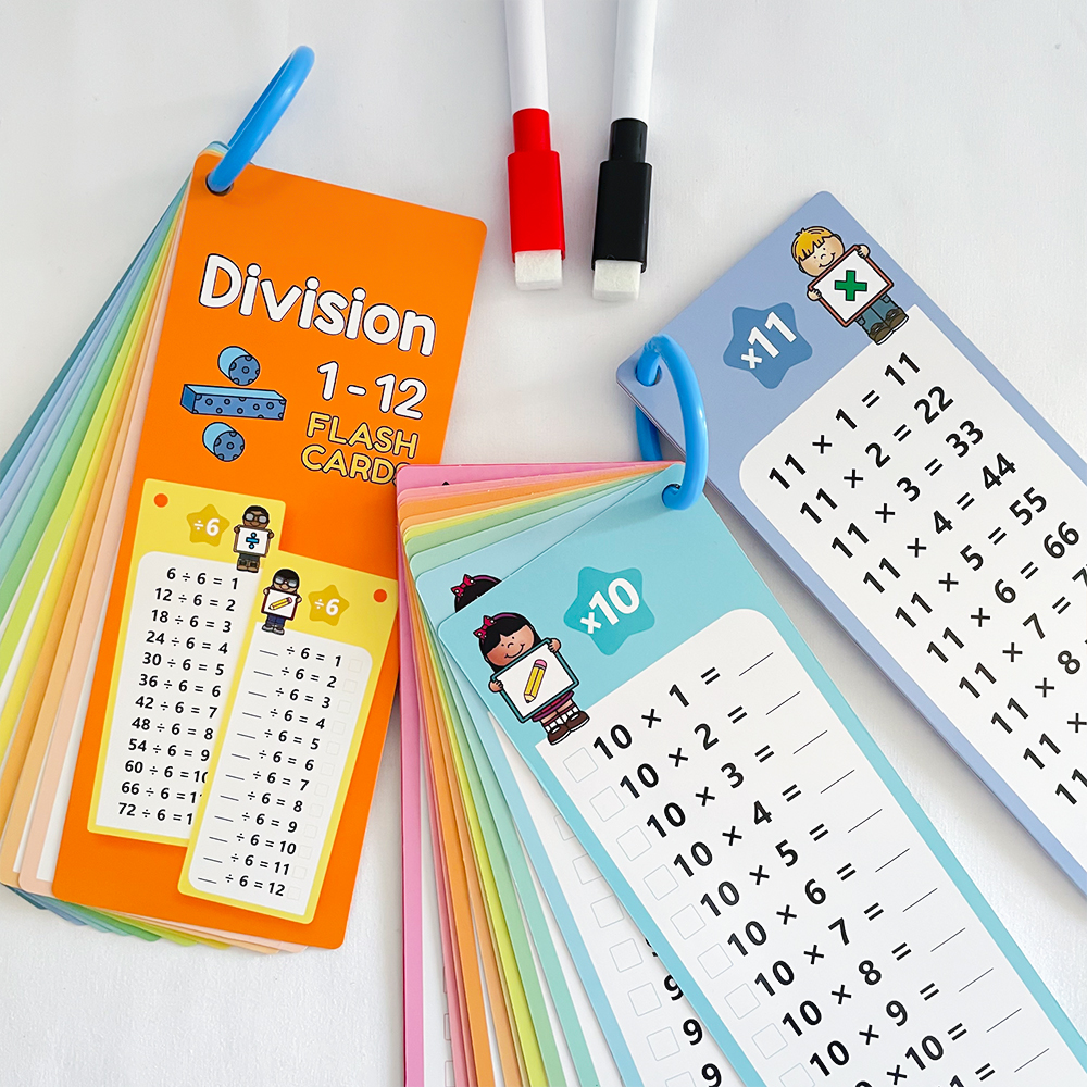 Kids Learning 0-12 Multiplication Arithmetic Math Flash Cards ...
