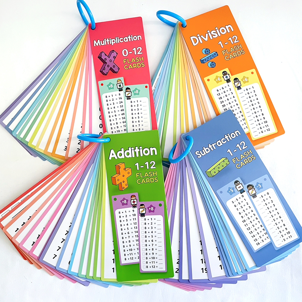 Double Sided 0-12 Times Table Math Flashcards for Kids Children Dry ...