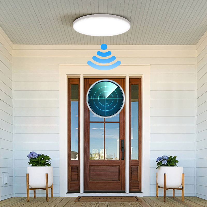 Motion Sensor Radar Ceiling Lamp Damp proof Ceiling Light Panel Lights ...