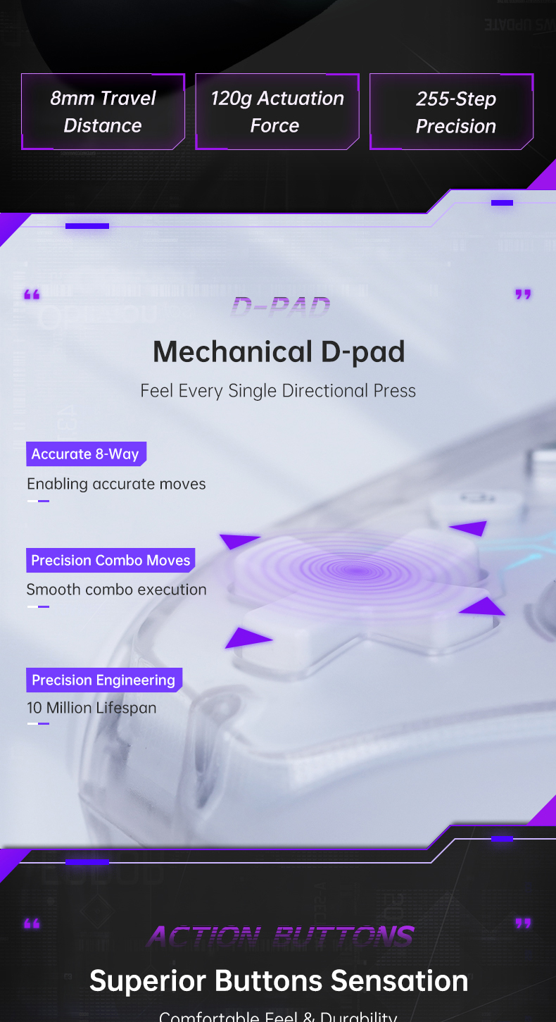 Machenike G3S Wireless Gamepad Controller Translucent Shell PS like ...