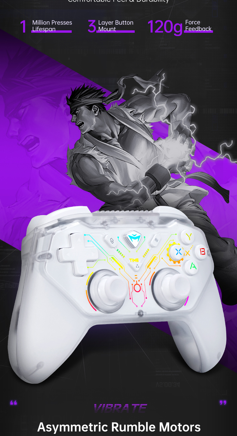 Machenike G3S Wireless Gamepad Controller Translucent Shell PS like ...