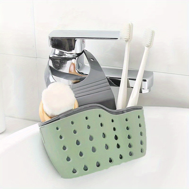 1-piece Set Multifunctional Sink Sponge Rack, with Adjustable Shoulder ...