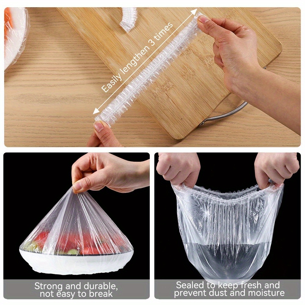 100 Pieces/Bag Reusable Elastic Food Cover-Keep Your Leftovers Fresh ...