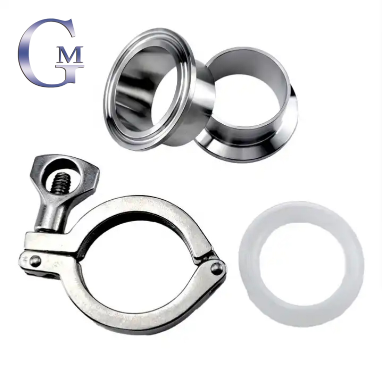 TP316L 19mm to 51mm Tri Clamp Ferrule Set Sanitary Flange Pipe Weld Ferrule + Tri Clamp ...