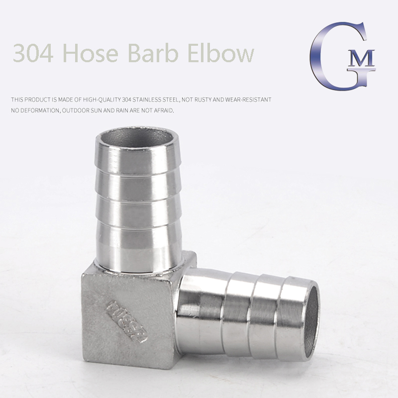 304 Hose Barb Elbow L Type Hose Barb Pagoda Joint Stainless Steel Elbow ...