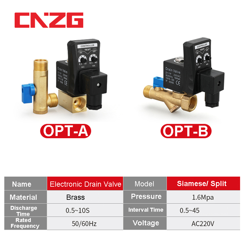 AC/DC Brass Electronic Solenoid Drain Valve Siamese / Split type valve ...