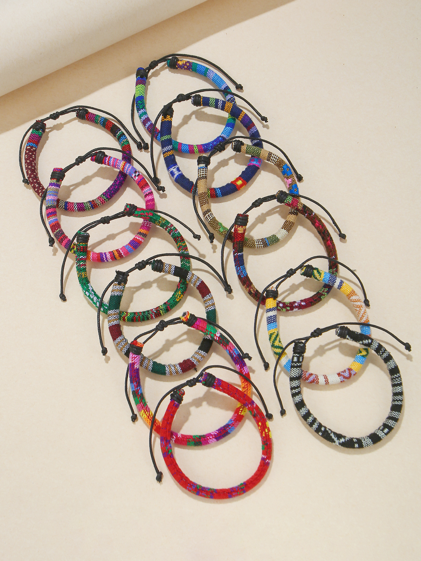 12 Pieces Hot Sale Bohemian Ethnic Style Hand-woven Bracelet Teenager ...