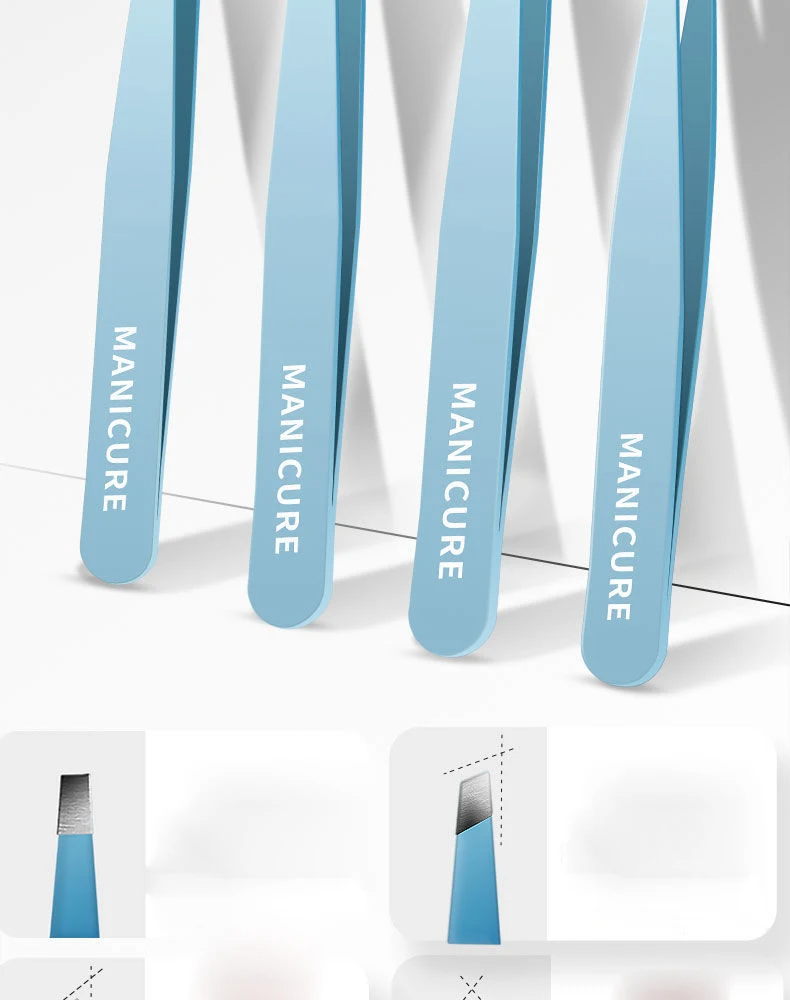 Colorful Eyebrow Tweezer Stainless Steel – Slanted Fine Hairs Puller ...