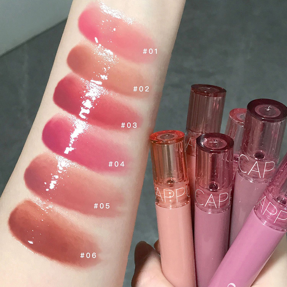 Cappuvini Jelly Mirror Glassy Hydrating Lip Gloss Lasting Liquid ...