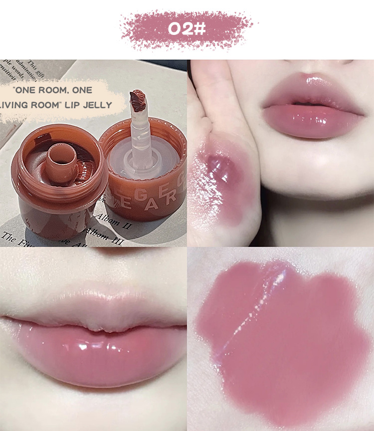 Gege bear Jelly Lip Glaze Long-lasting Makeup Waterproof Gloss Lipstick | Shopee Singapore