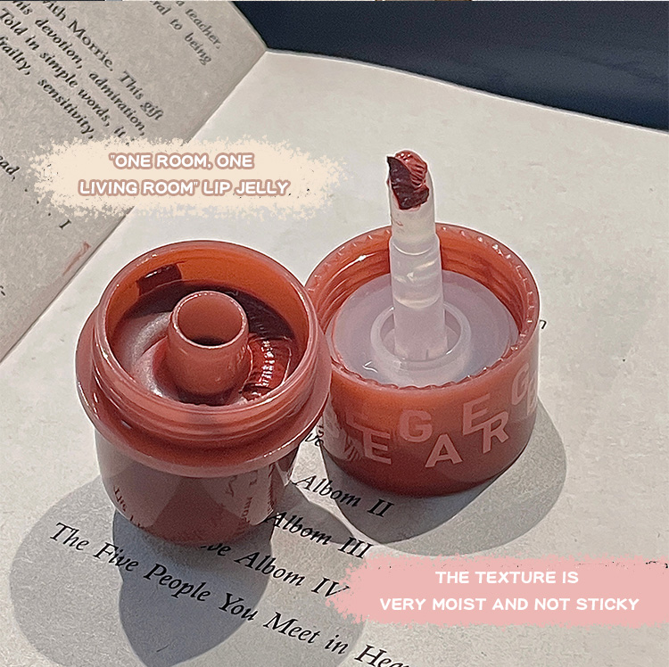 Gege bear Jelly Lip Glaze Long-lasting Makeup Waterproof Gloss Lipstick ...