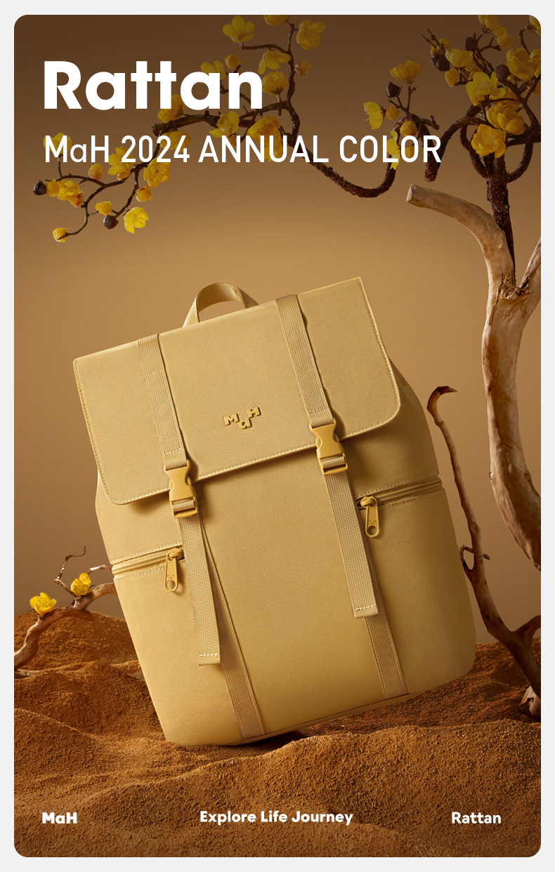 MAH 3007 Siro Korean Style Rattan Yellow Casual School Bag Waterproof ...