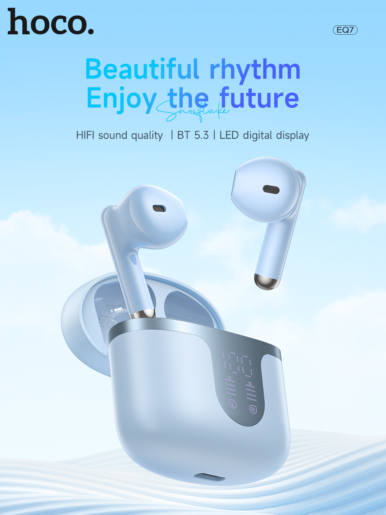 HOCO EQ7 TWS True Wireless Bluetooth Headset LED Digital Display Power ...