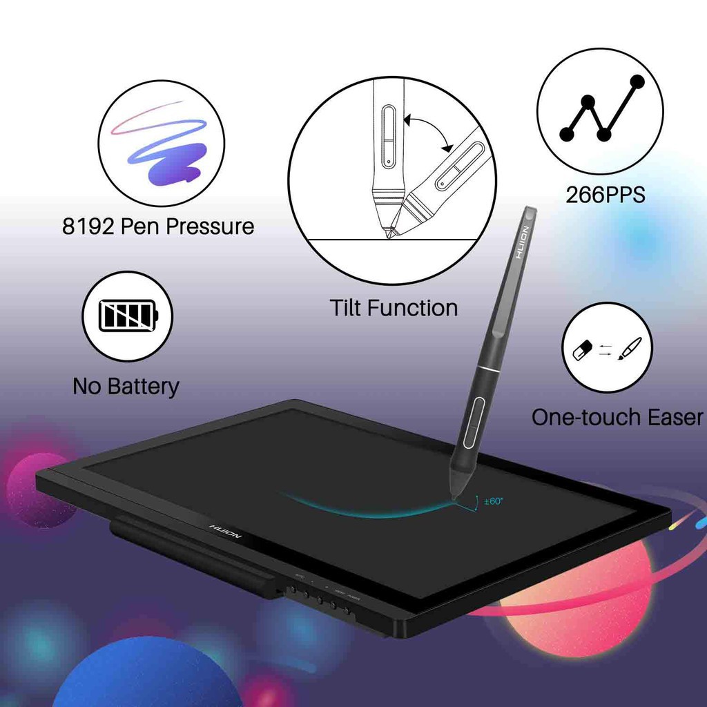 HUION Kamvas 20 Drawing Tablet with 120%sRGB and stand | Shopee Singapore
