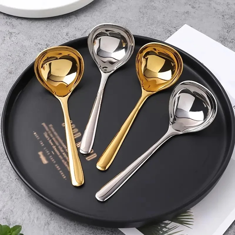 1Pc Stainless Steel Thickening Spoon Creative Long Handle Hotel Hot Pot ...